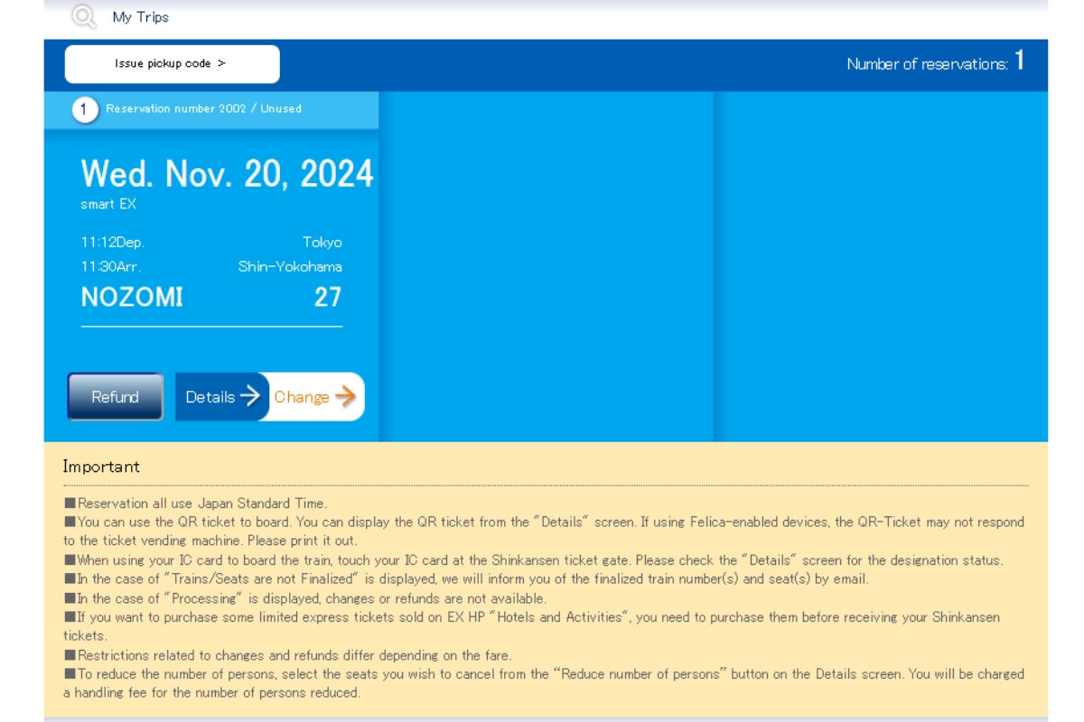 Mastering the SmartEx Shinkansen Online Reservation Service